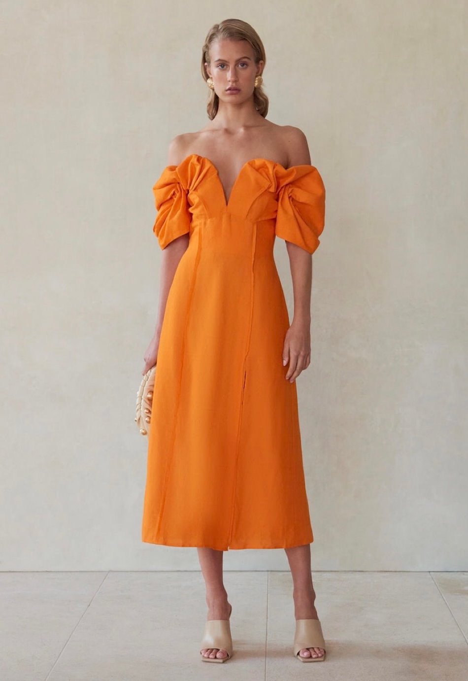 Muna Off Shoulder Midi Dress – Eastend Wardrobe